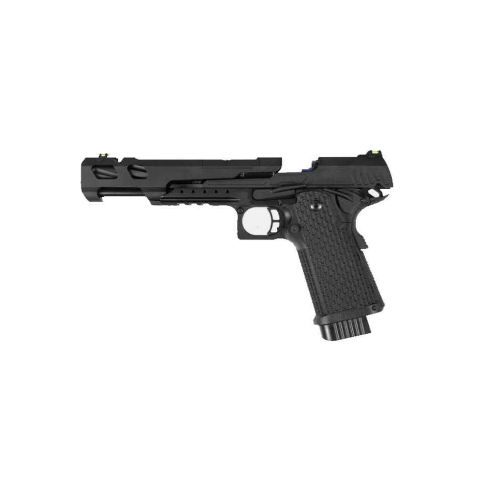 Pistol Airsoft Novritsch SSP5 6" Green Gas Cu Recul Negru - Dakka